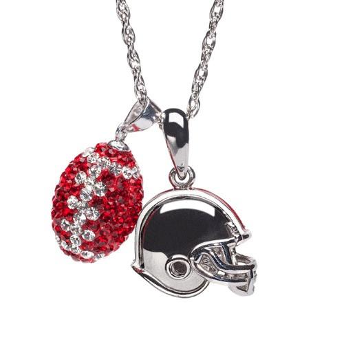OSU FOOTBALL HELMET AND CRYSTAL FOOTBALL CHARM NECKLACE - OSUSPORTSFANS ...